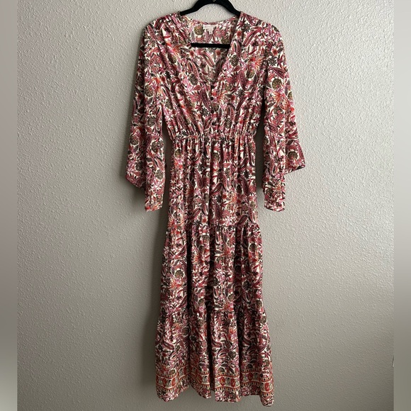 Anthropologie | Dresses | Anthropologie Boemo Boho Vneck Tiered Skirt ...